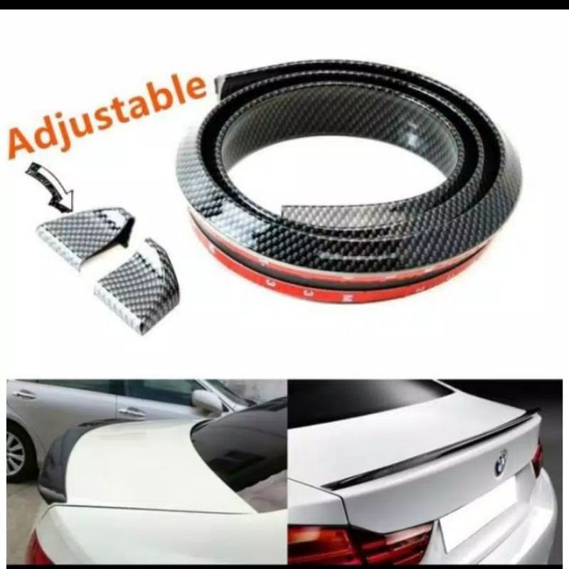 Jual Mini duck tail lips spoiler belakang mobil camry carbon universal ...