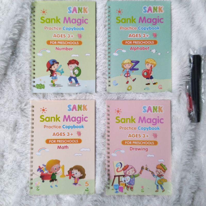 Jual Sank Magic Book Bonus Bolpen ajaib Buku Belajar Menulis Buku Pre ...