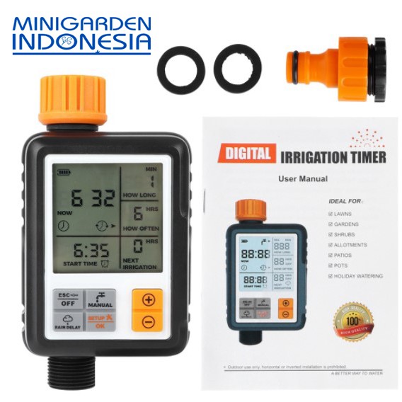 Jual timer DIGITAL irigasi C002 kotak lebar pengatur waktu penyiraman ...