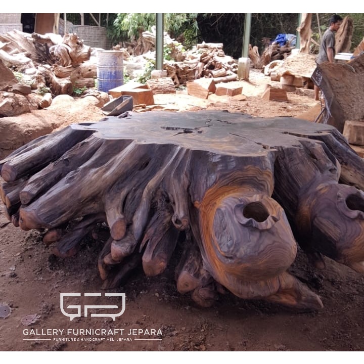 Jual Meja Akar Sonokeling Utuh Kayu Pendem Langka 250x160 cm | Shopee ...
