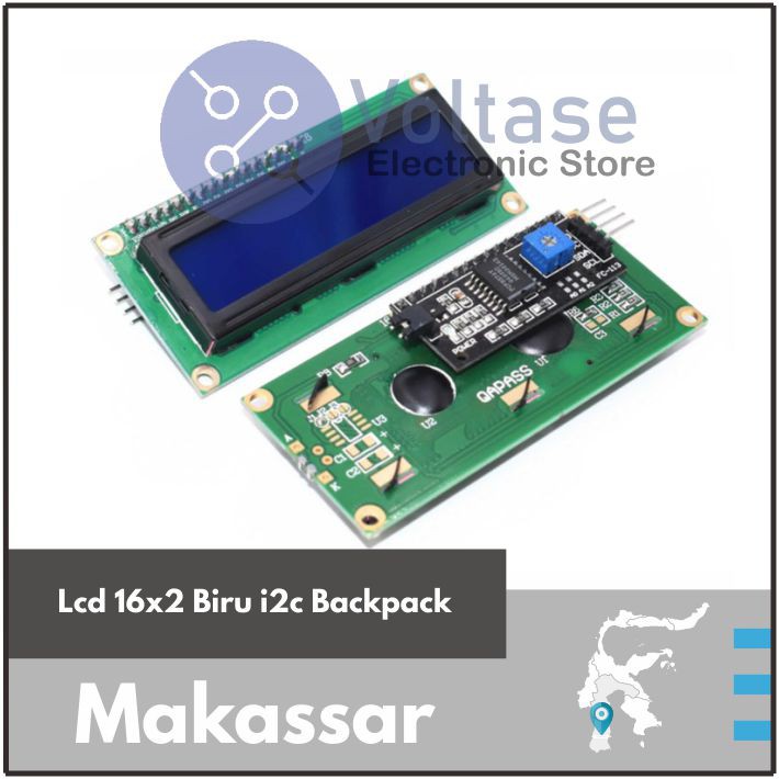 Jual lcd 16x2 biru i2c backpack | Shopee Indonesia