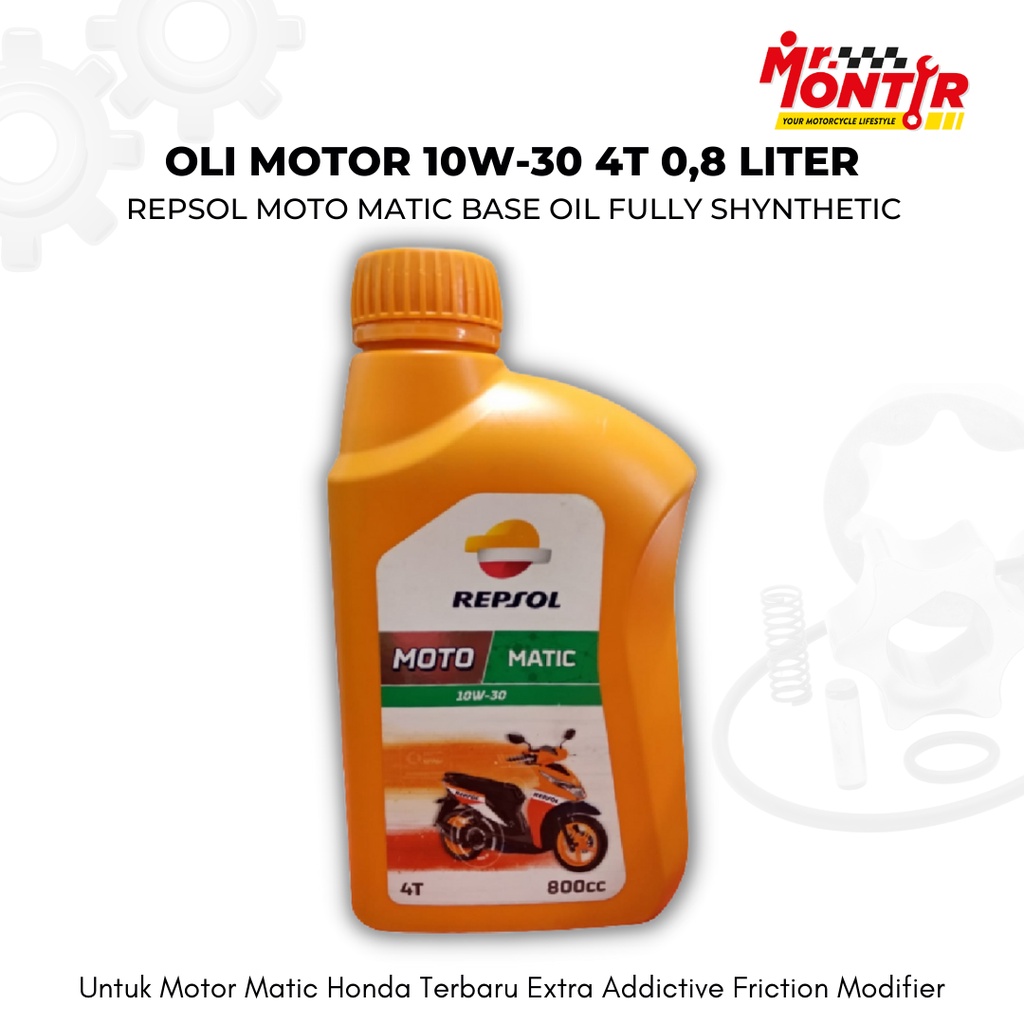 Jual OLI MOTOR HONDA MATIC REPSOL MOTO MATIC 10W-30 4T 0,8 LITER ...