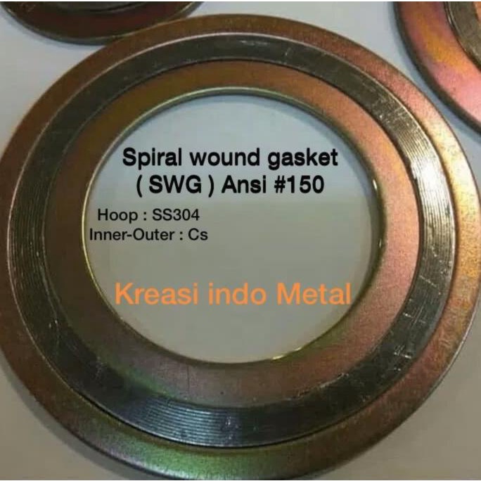 Jual Spiral Wound Gasket 1 Inch - ( 1 ) Swg Ansi # 150 - ( Ss 304 - Cs ...