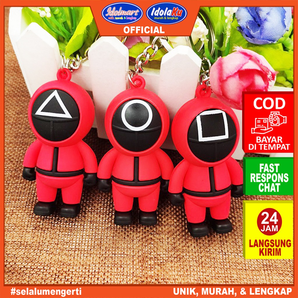 Jual IDOLAKU Gantungan Kunci Squid Game IDOLAKU SEMARANG | Shopee Indonesia