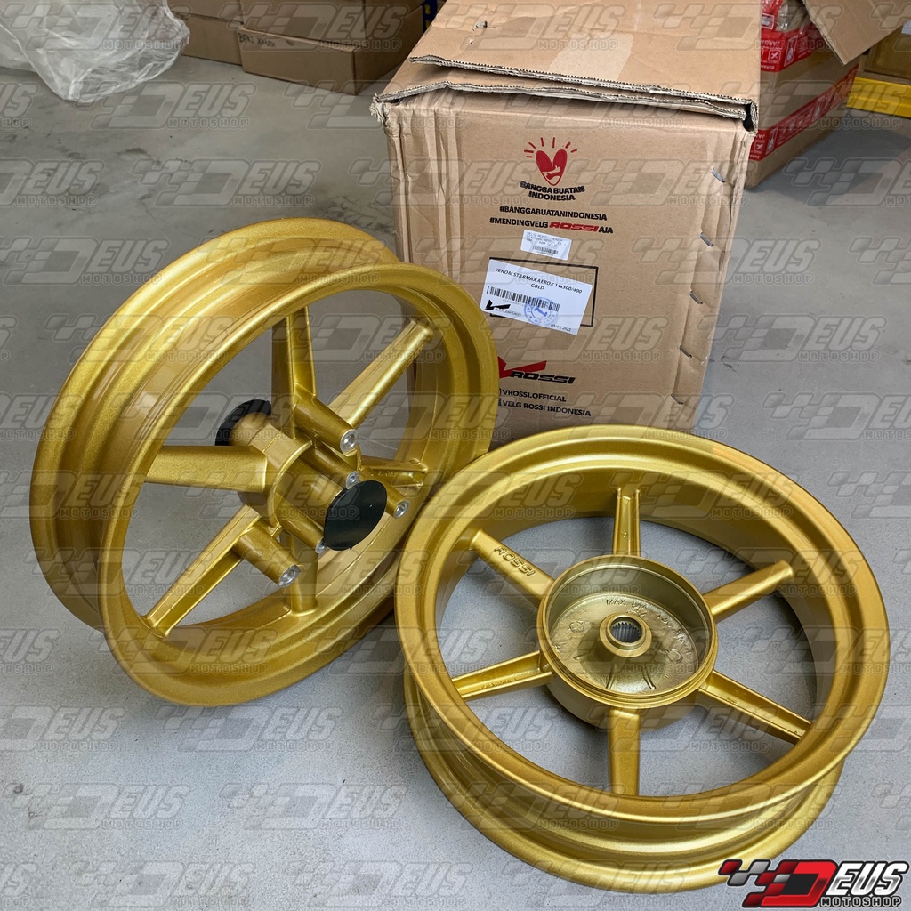 Jual Velg Vrossi Starmax Aerox 155 Gold Palang 6 Mirip RCB | Shopee Indonesia