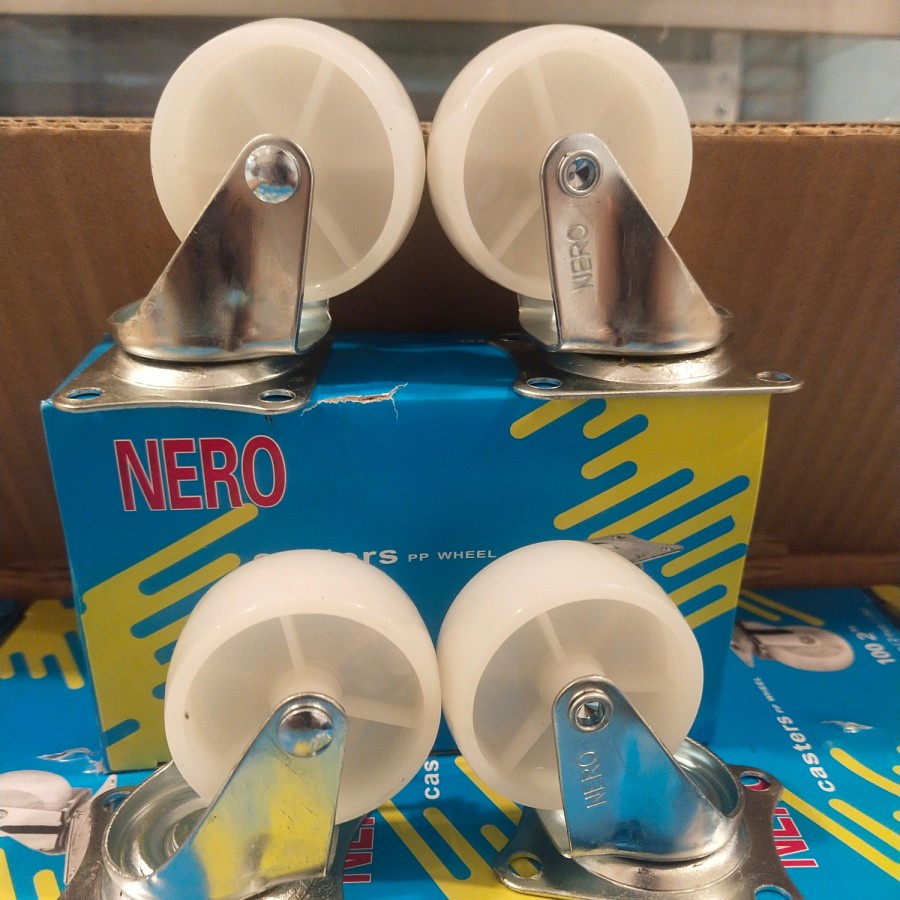 Jual Roda Etalase/troli Nylon 2 inch Hidup Tampa Rem/Roda Castor/Troley ...
