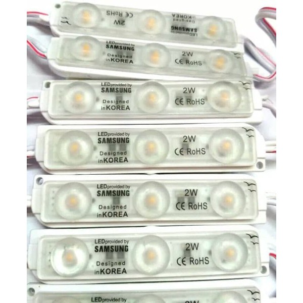 Jual Lampu LED Modul Strip 3 Mata Samsung 3528 2 Watt 12 Volt | Shopee ...