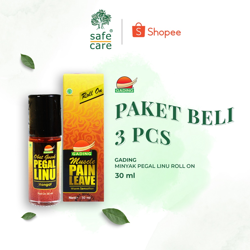 Jual PAKET BELI 3 PCS Gading Minyak Pegal Linu Roll On 30 ml | Shopee ...