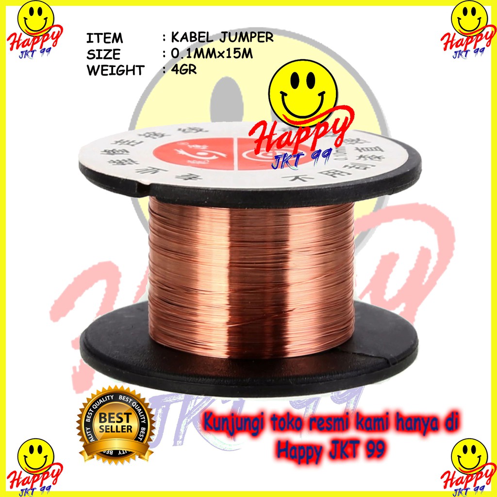 Jual [ HAPPY JKT 99 ] KAWAT KABEL JUMPER JAMPER EMAIL 0.1MM X 15M ...