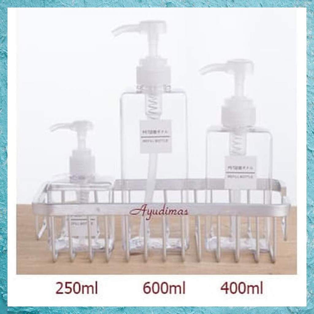 Jual Muji Clear Pet Rectangular Refill Pump Bottle - Botol Transparan ...