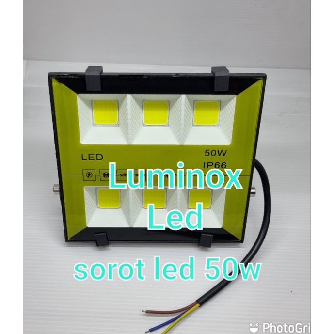 Jual lampu sorot led 50w 50watt / tembak floodlight 50 watt 6mata 220volt outdoor | Shopee Indonesia
