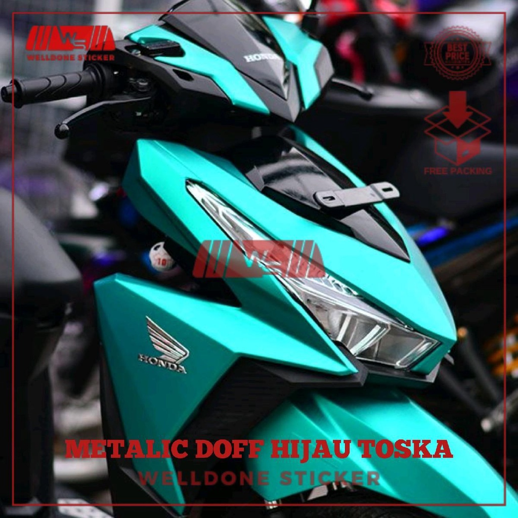 Jual stiker motor skotlet hijau toska metalic doff merk infinity 100% ...