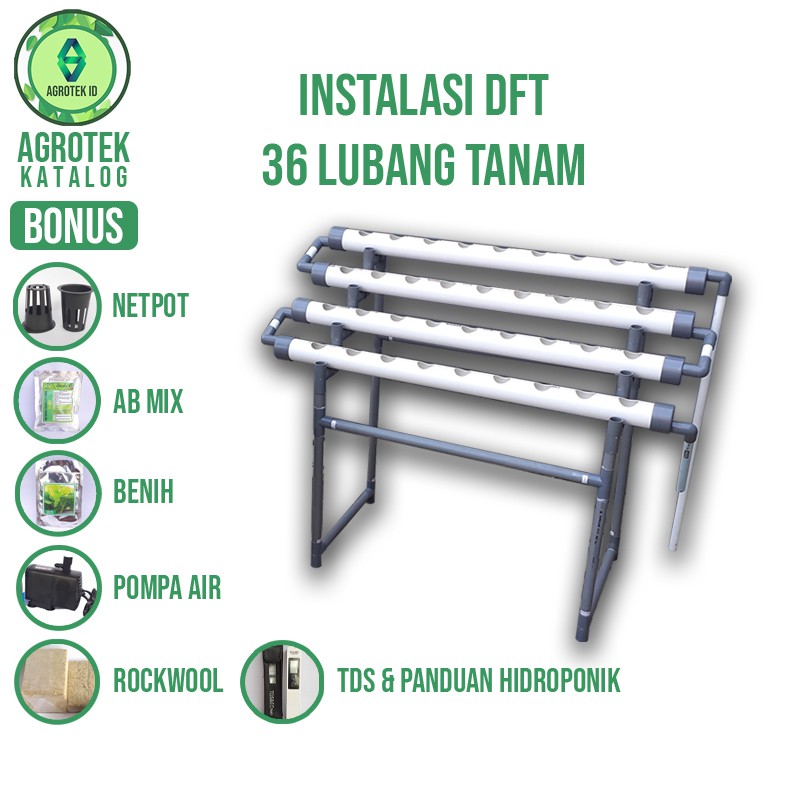 Jual Paket Instalasi Hidroponik DFT 36 Lubang Tanam | Shopee Indonesia