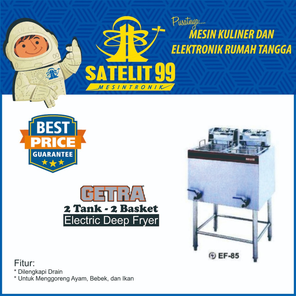 Jual ELECTRIC DEEP FRYER 2 TANK 2 BASKET GETRA EF-85 | Shopee Indonesia