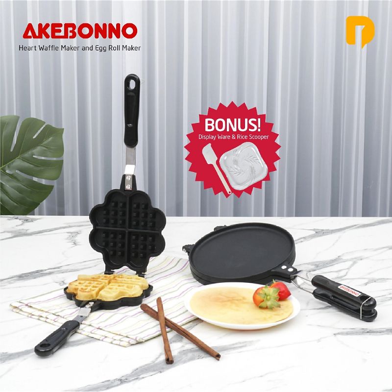 Jual Cetakan Waffle Kompor Anti Lengket Hitam Waffle Maker Heart Kotak ...