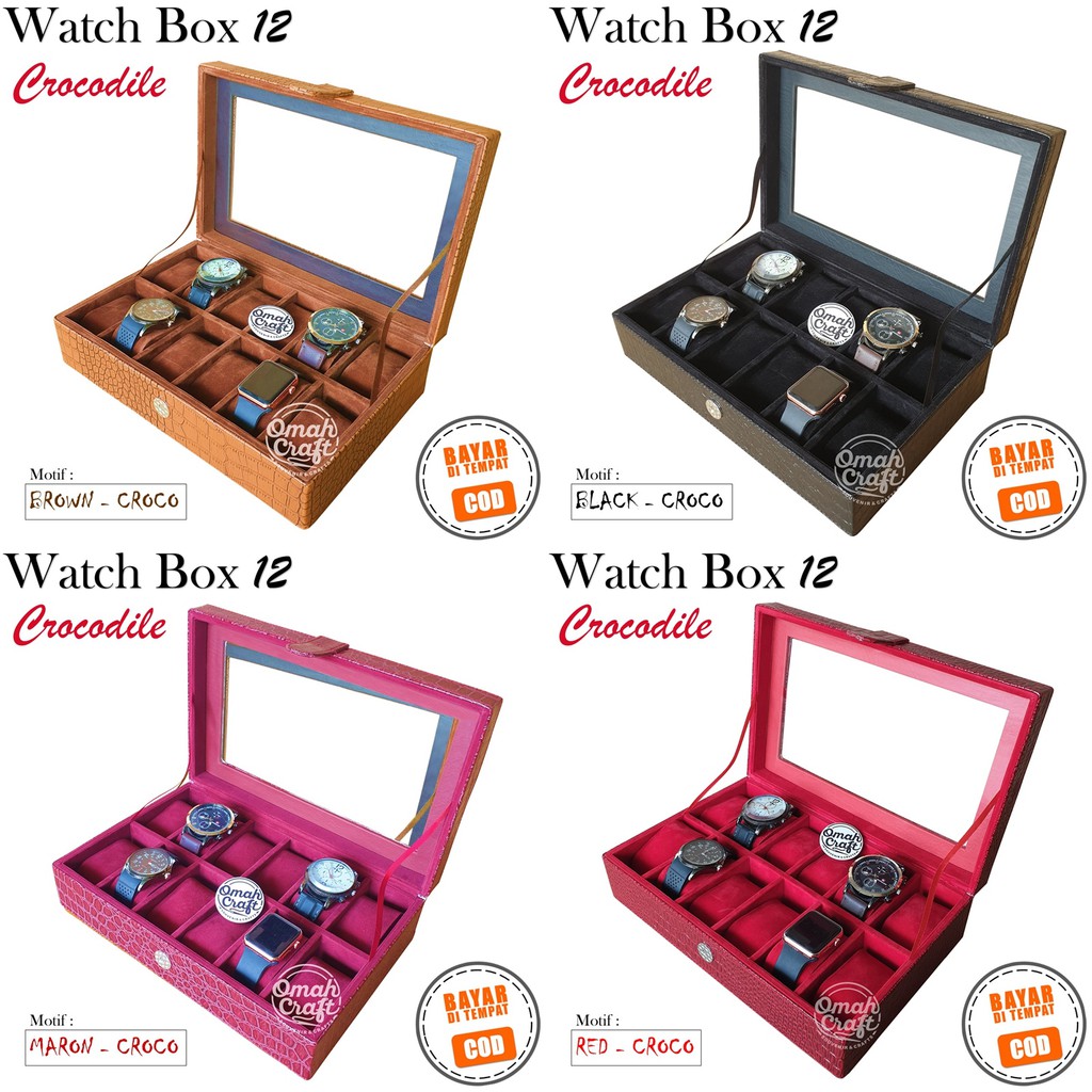 Jual FLASH SALE 12 .12 - Kotak jam tangan isi 12 atau Box Tempat ...