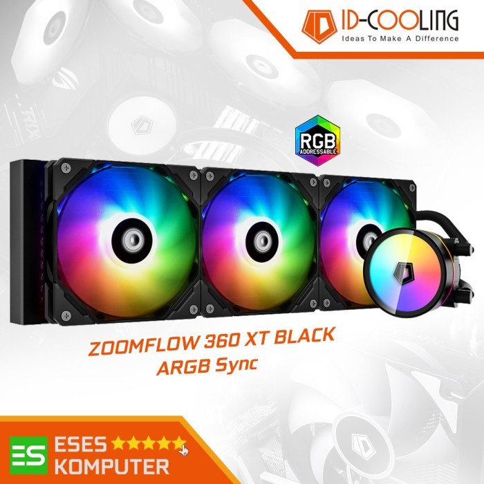 Jual ID-COOLING ZOOMFLOW 360 XT - AIO CPU Liquid Water Cooler ARGB Sync | Shopee Indonesia
