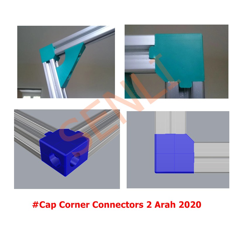 Jual Cap Corner Connector 2 Arah 2020 CNC Router 3D Printer Parts ...