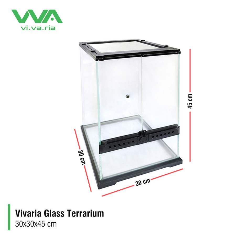 Jual Vivaria Glass Terrarium 30 x 30 x 45 cm Reptil Frog Snake ...
