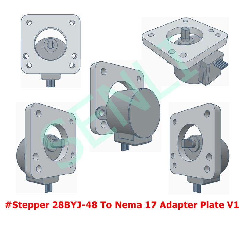 Jual Stepper 28BYJ-48 To Nema 17 Adapter Plate V1 | Shopee Indonesia