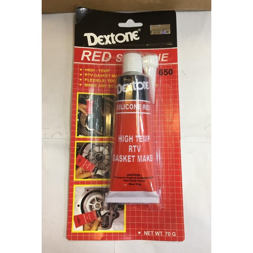 Jual DEXTONE RED SILICONE TYPE 650 30gr 70gr / LEM SILIKONE MERAH ...