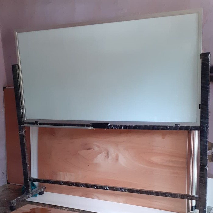 Jual Glass board 80 x 100 cm magnetik standing puih/hitam | Shopee ...