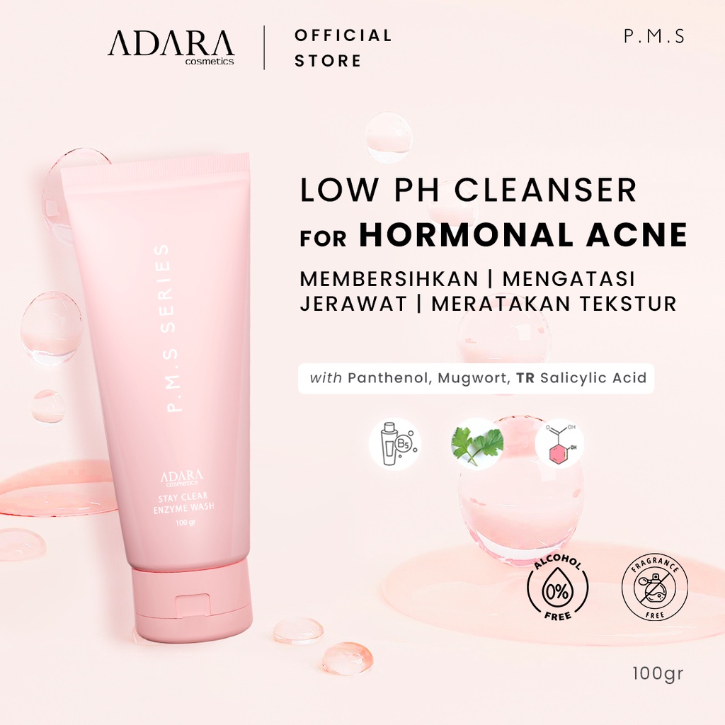 Jual Adara P.M.S Series Stay Clear Enzyme Wash | Shopee Indonesia