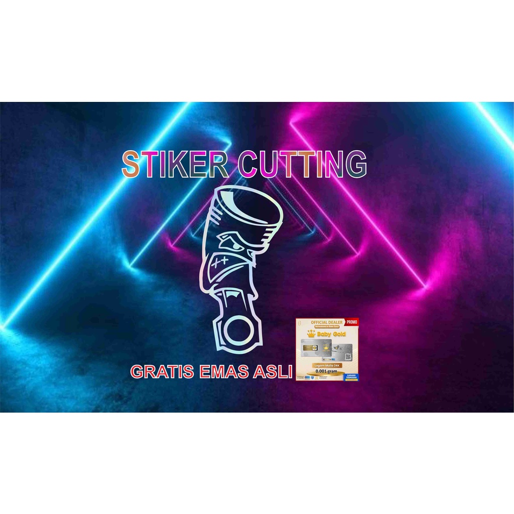 Jual STIKER CUTTING HOLOGRAM MOTIF PISTON RACING / STIKER MOTOR/ STIKER ...