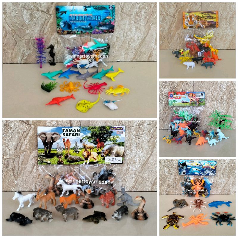 Jual Mainan Wild Animal Mini 2012 / Marine World ocean world binatang ...