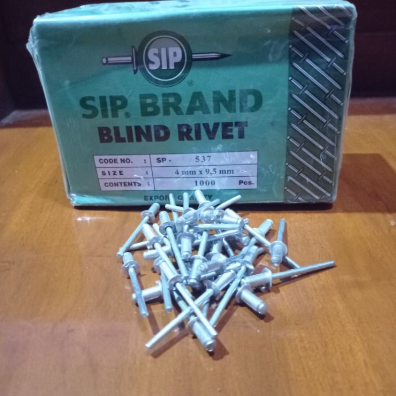 Jual Paku Rivet SIP 537 ukuran 4x9,5mm / Blind Rivet Aluminium / PAKU ...