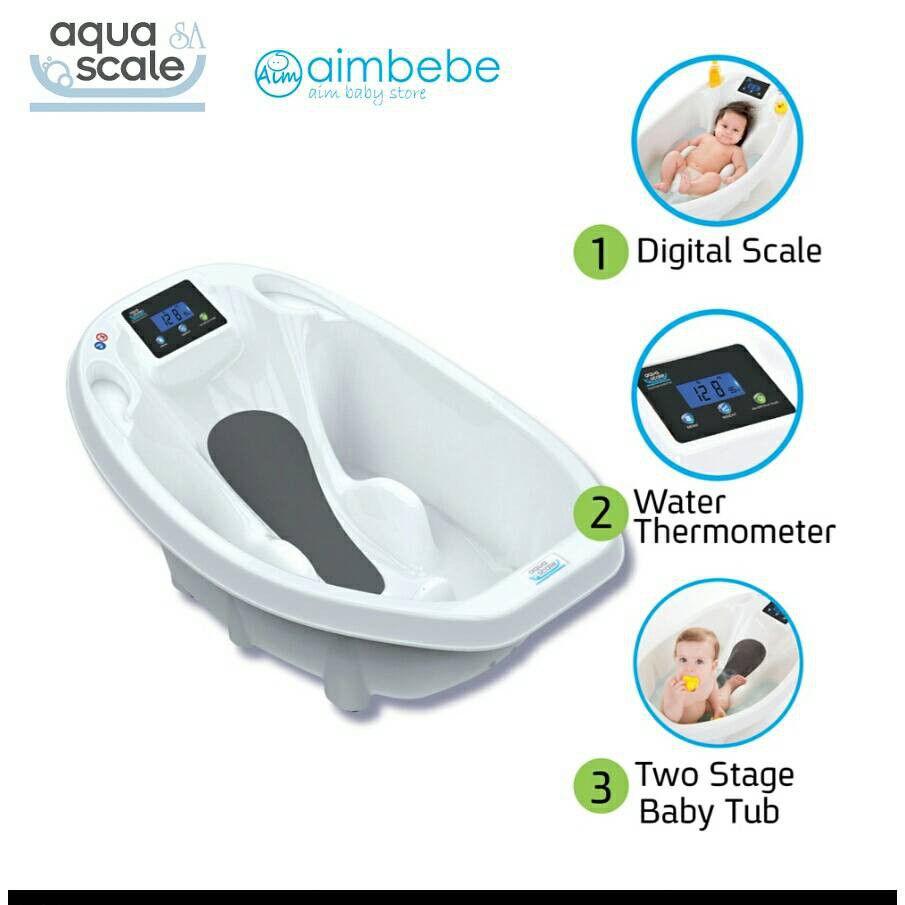 Jual Aqua Scale 3 In 1 Baby Bath Bak Mandi Bayi Dilengkapi Timbangan ...