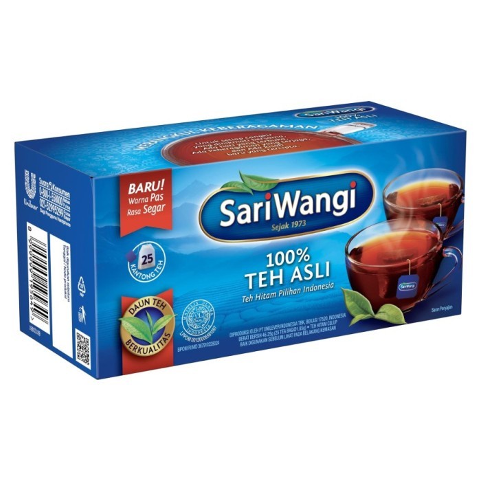 Jual Sari Wangi Box Teh Asli 25s/Teh Celup/Teh Kemasan/Original Tea ...