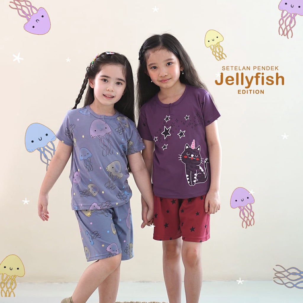 Jual Kazel Setelan Pendek Jellyfish (0-12 tahun) | Shopee Indonesia