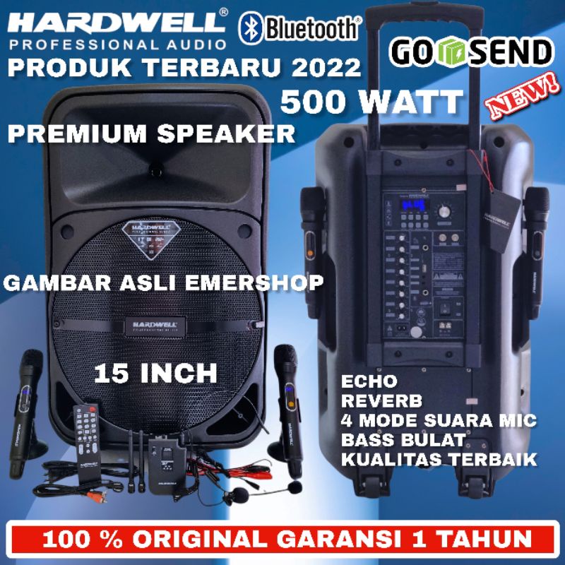 Jual Speaker Bluetooth Portable 500w 15 Inch Hardwell Powerfull 15 Pro