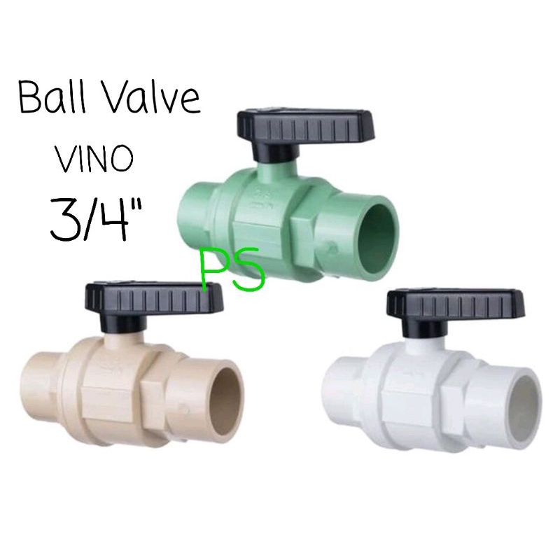 Jual Ball valve 1/2 3/4 1 inch vino - Stop kran pvc tebal bagus | Shopee Indonesia