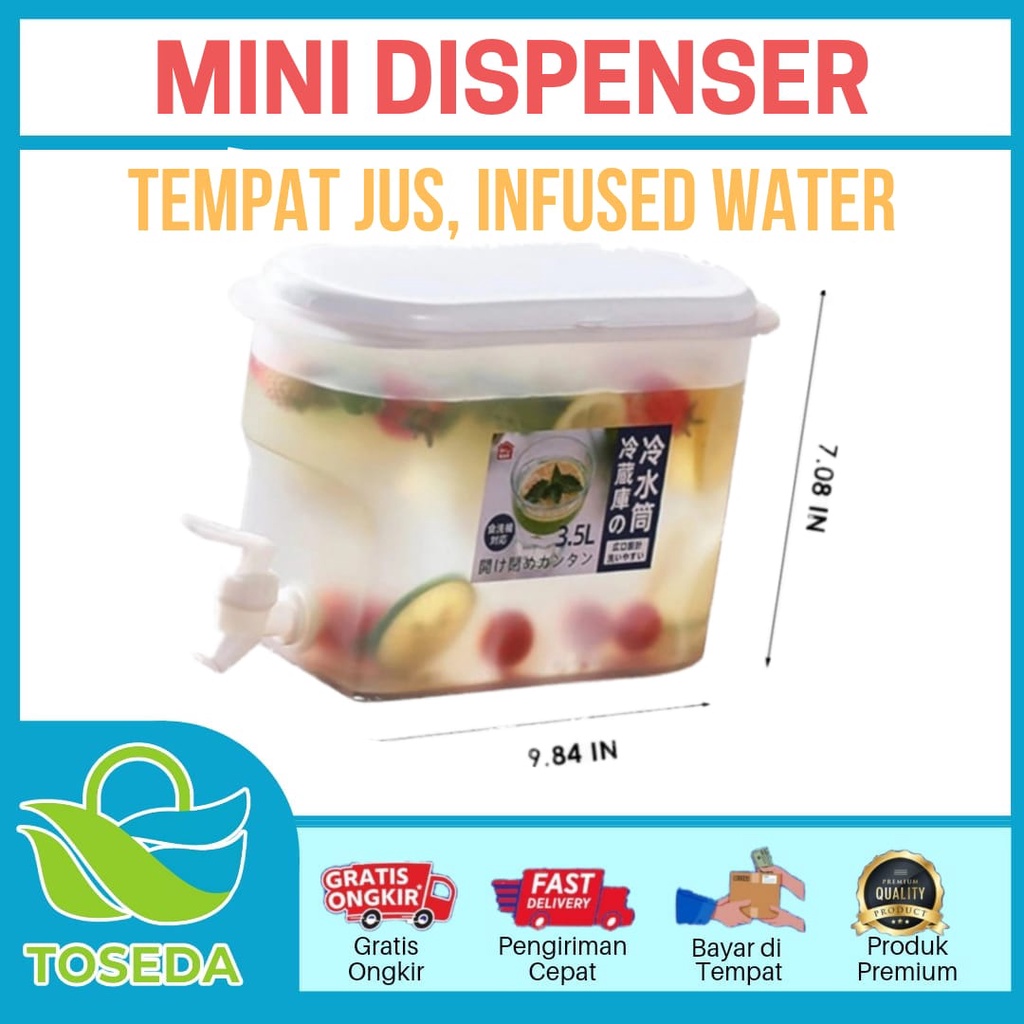 Jual Mini Dispenser Air Minum Jus Buah Infused Water Teko Air Portable ...