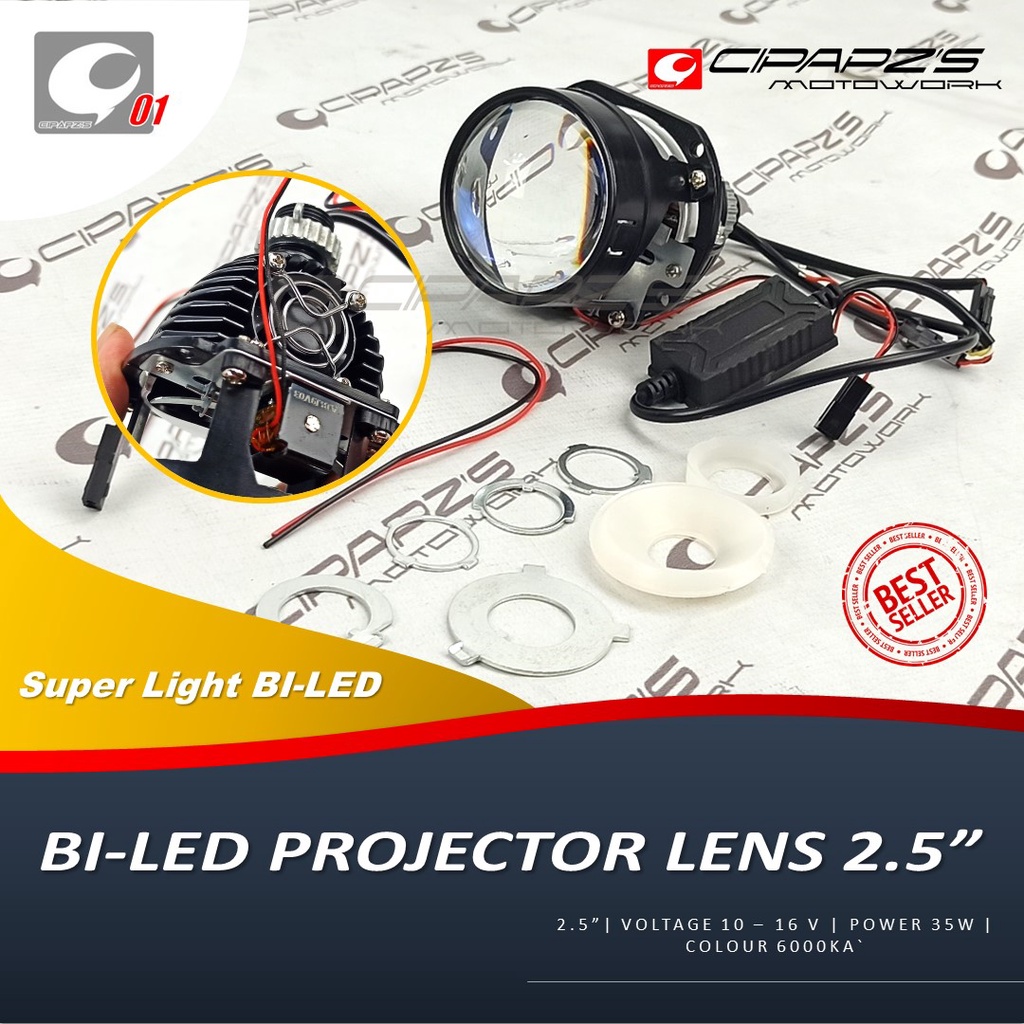 Jual LAMPU BILED / LAMPU BI-LED / LAMPU BI LED PROJECTOR LENS 2.5 INCH ...