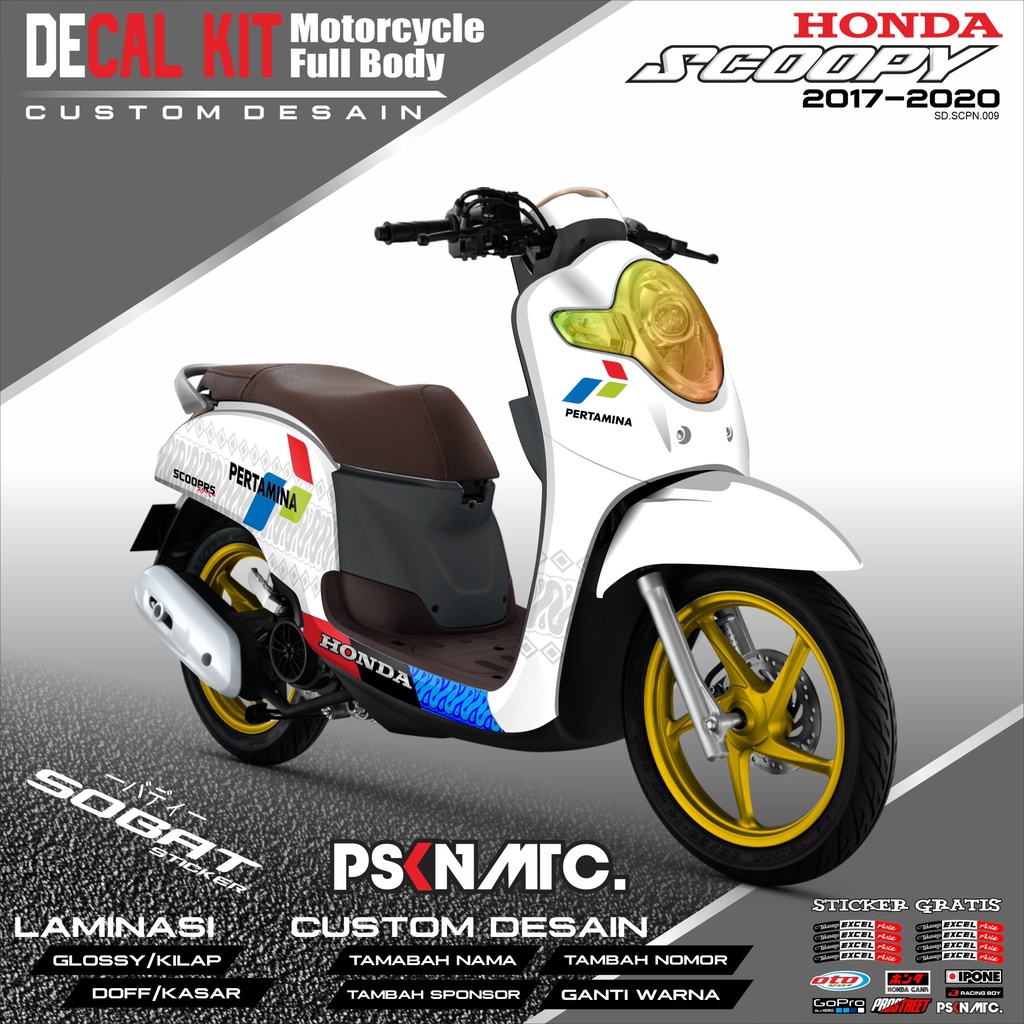 Jual Decal Scoopy New 2017 - Dekal Stiker Striping Fullbody Fullblok ...
