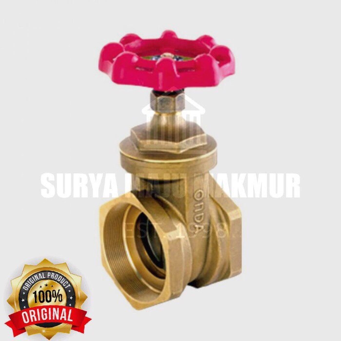 Jual Gate valve Gatevalve Stop Kran ONDA 3" dim inch in kuningan 3 | Shopee Indonesia