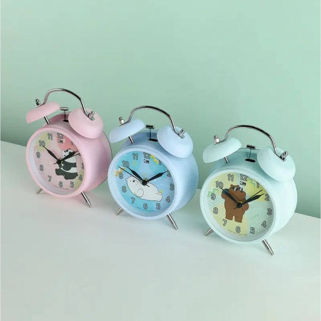 Jual MINISO OFFICIAL WE BARE BEARS Alarm clock size 11,7x16cm / jam ...