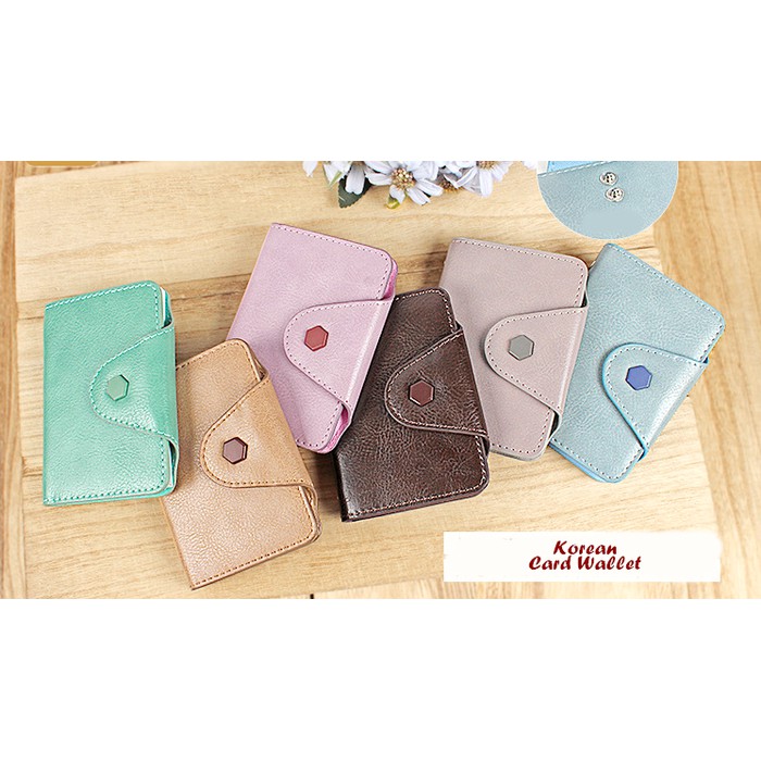 Jual Korean Card Wallet 6 WARNA (Muat 20 kartu) | Shopee Indonesia