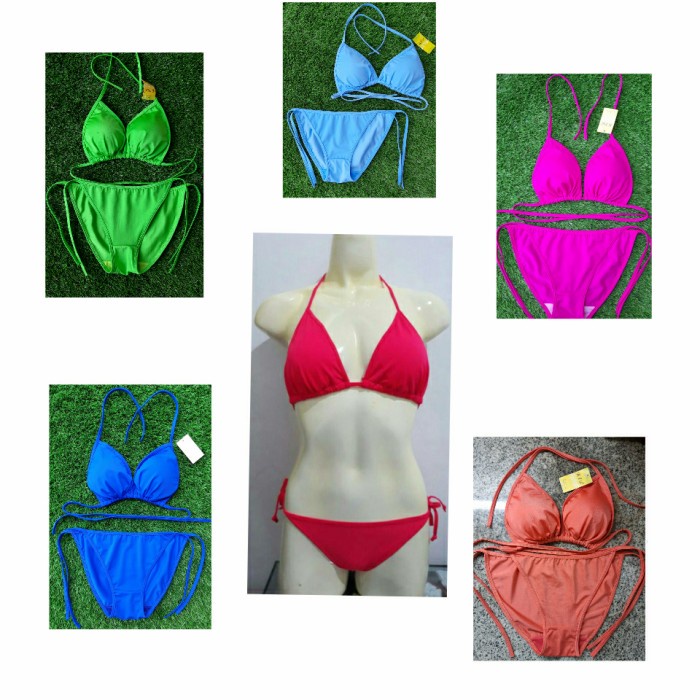 Jual Bikini Bikini Pantai Sexy Merah Free Size Ungu 2 All Size