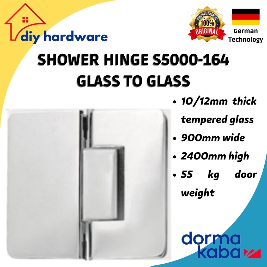 Jual Dorma S5000-164 Glass To Glass dormakaba Shower Hinge S 5000-164 ...