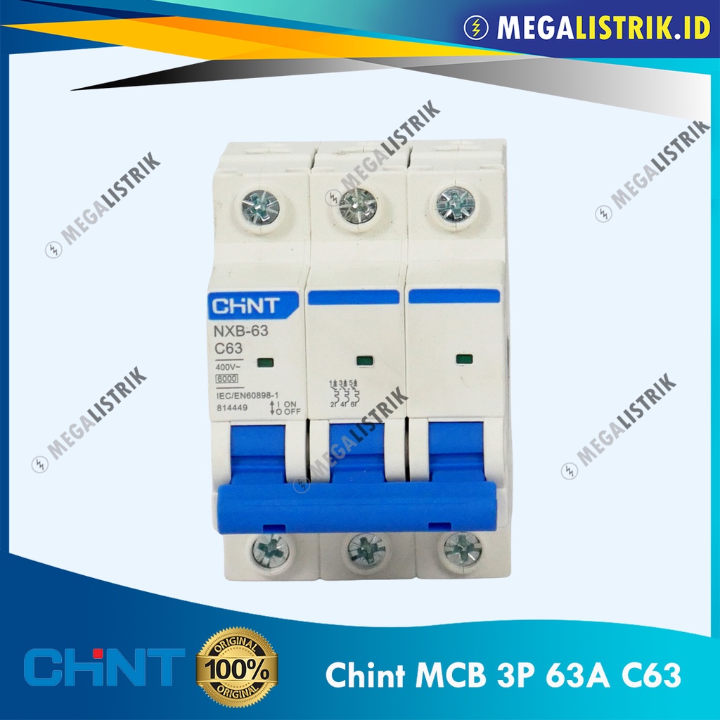 Jual CHINT MCB 3P 63A / 3 PHASE 63 AMPERE / 63 A 6KA SNI NXB-63 C63 | Shopee Indonesia