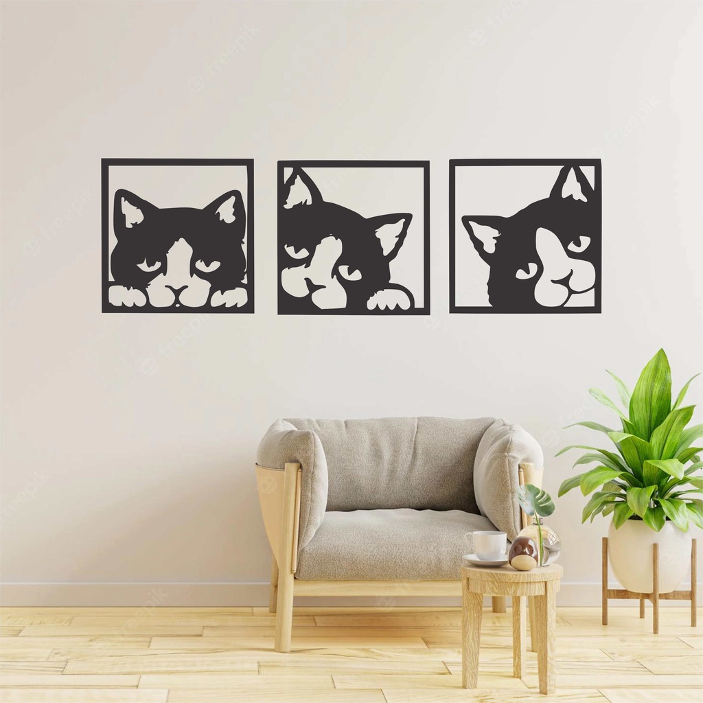 Jual WALL STIKER CUTTING DINDING WALLPAPER KUCING TEMBOK RUMAH KACA ...