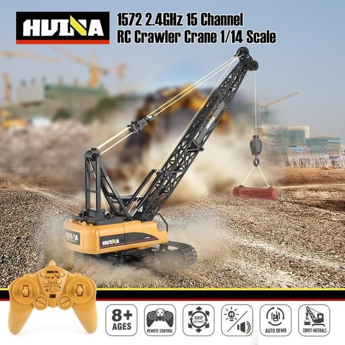 Jual Huina 1572 RC Crawler Crane 1/14 15ch Heavy Tools | Shopee Indonesia