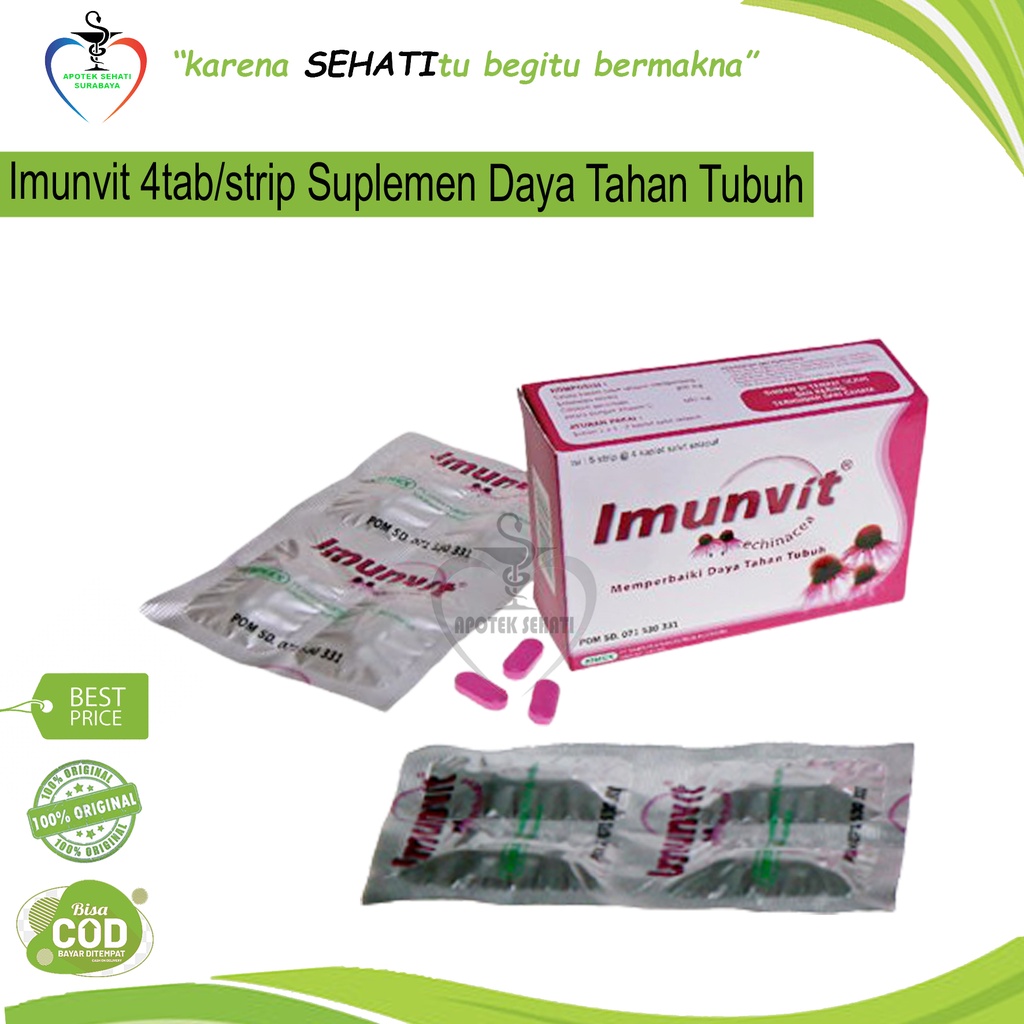 Jual Imunvit Strip Vitamin Plus Echinacea Suplemen Penambah Imun ...