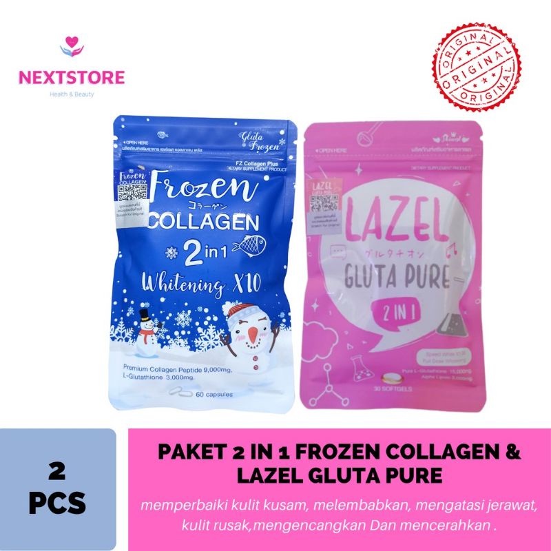 Jual [PROMO] Frozen Collagen & Lazel Gluta Pure Original | Shopee Indonesia