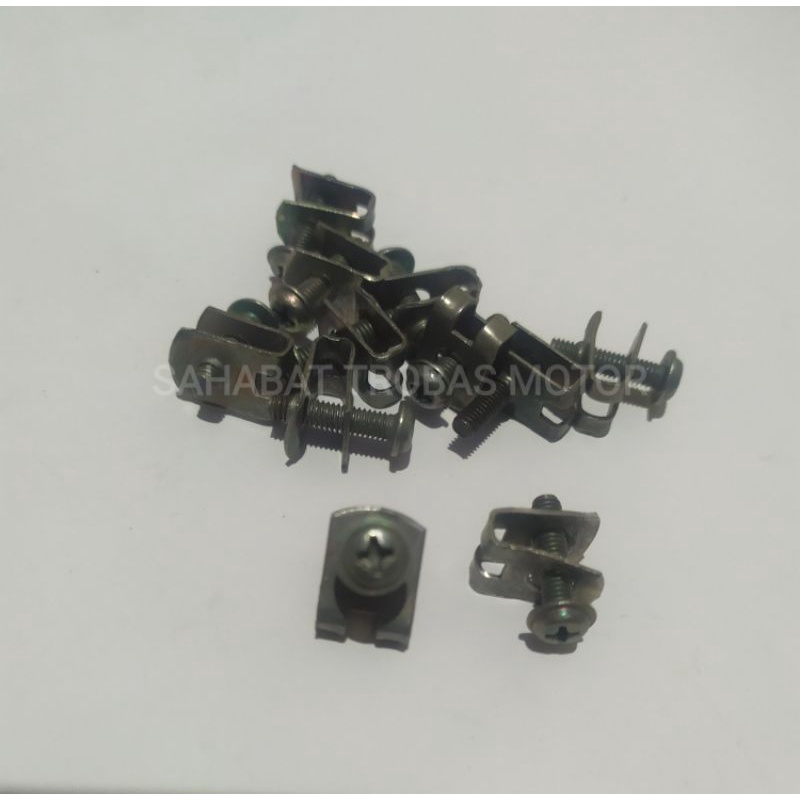 Jual Baut Klip Body Nutklip/Baut Jepit/ Baut Box 4M Supra | Shopee ...