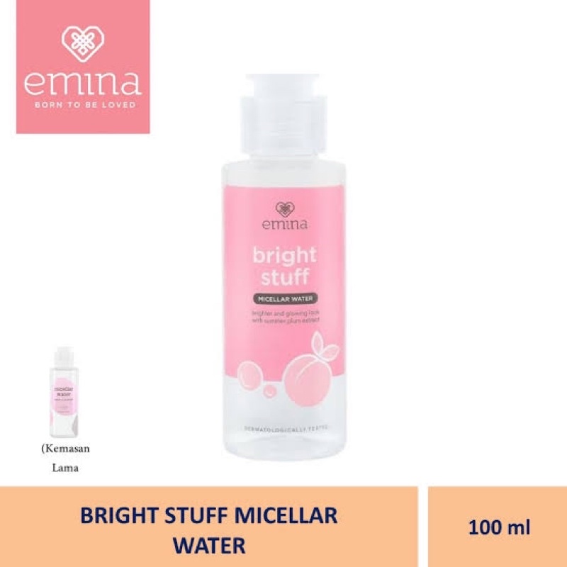 Jual MICELLAR WATTER EMINA BRIGHT STUFF 100 ML | Shopee Indonesia